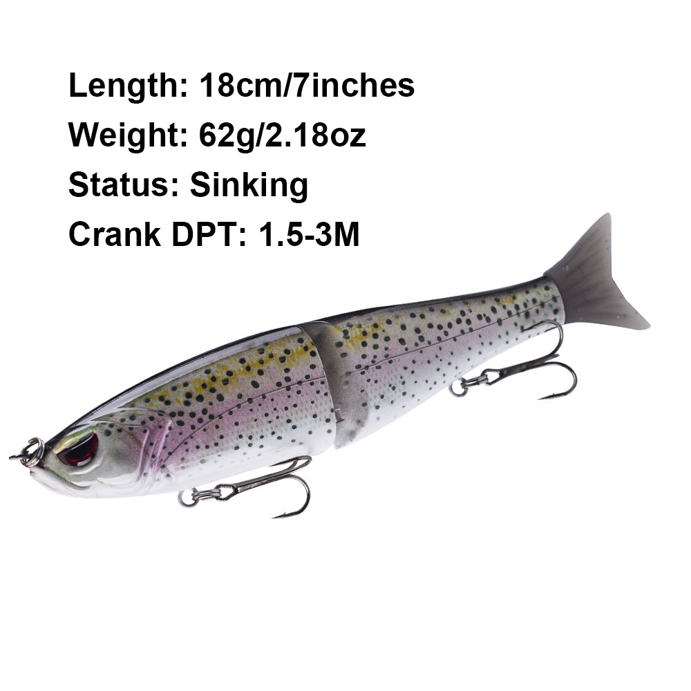HERCULES 7" Multi-jointed Fishing Lure for Bassfishing – HERCULES Fishing