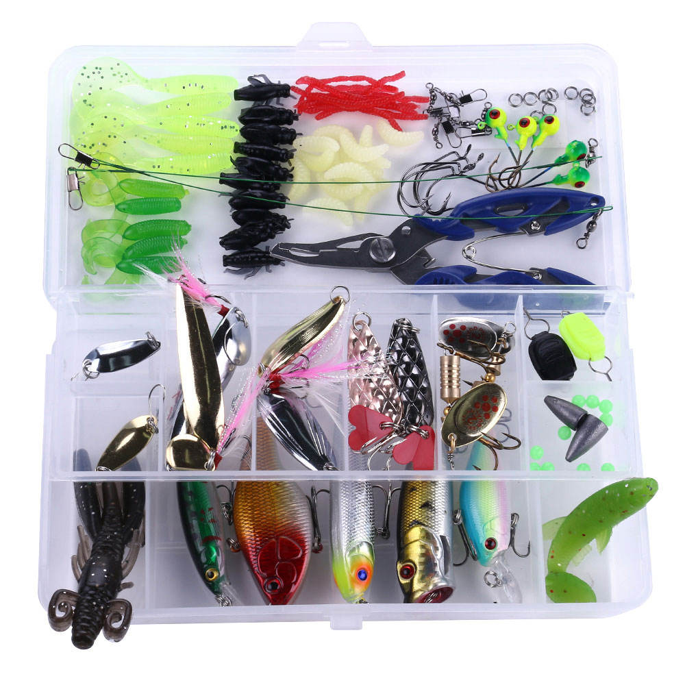 HERCULES 110 PCS Fishing Lure Tackle Box Fishing Lures Kit – HERCULES ...